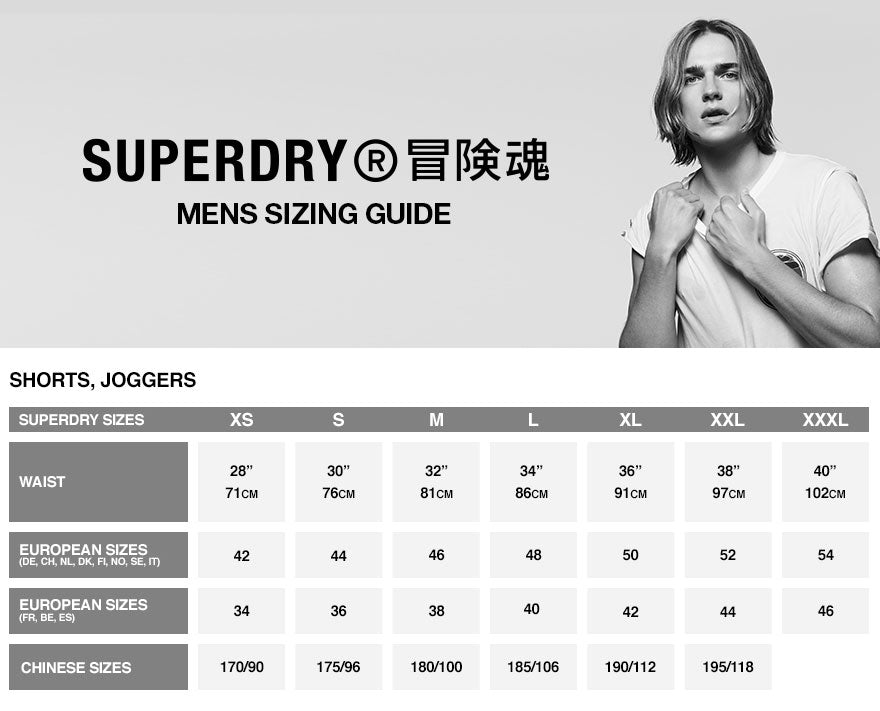 Mens Size Guide – Superdry South Africa