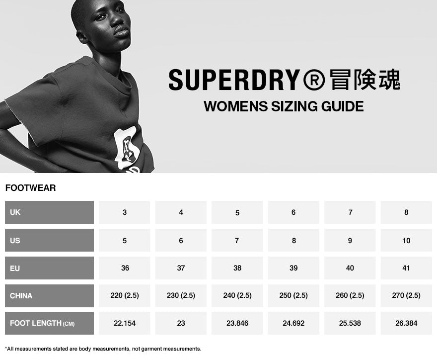 Womens Size Guide – Superdry South Africa